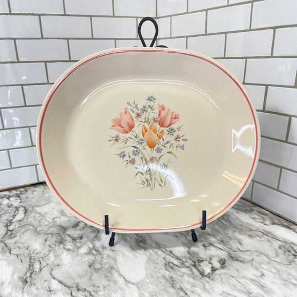 Corelle | Dining | Corelle French Garden 2 Oval Serving Platter Pink ...